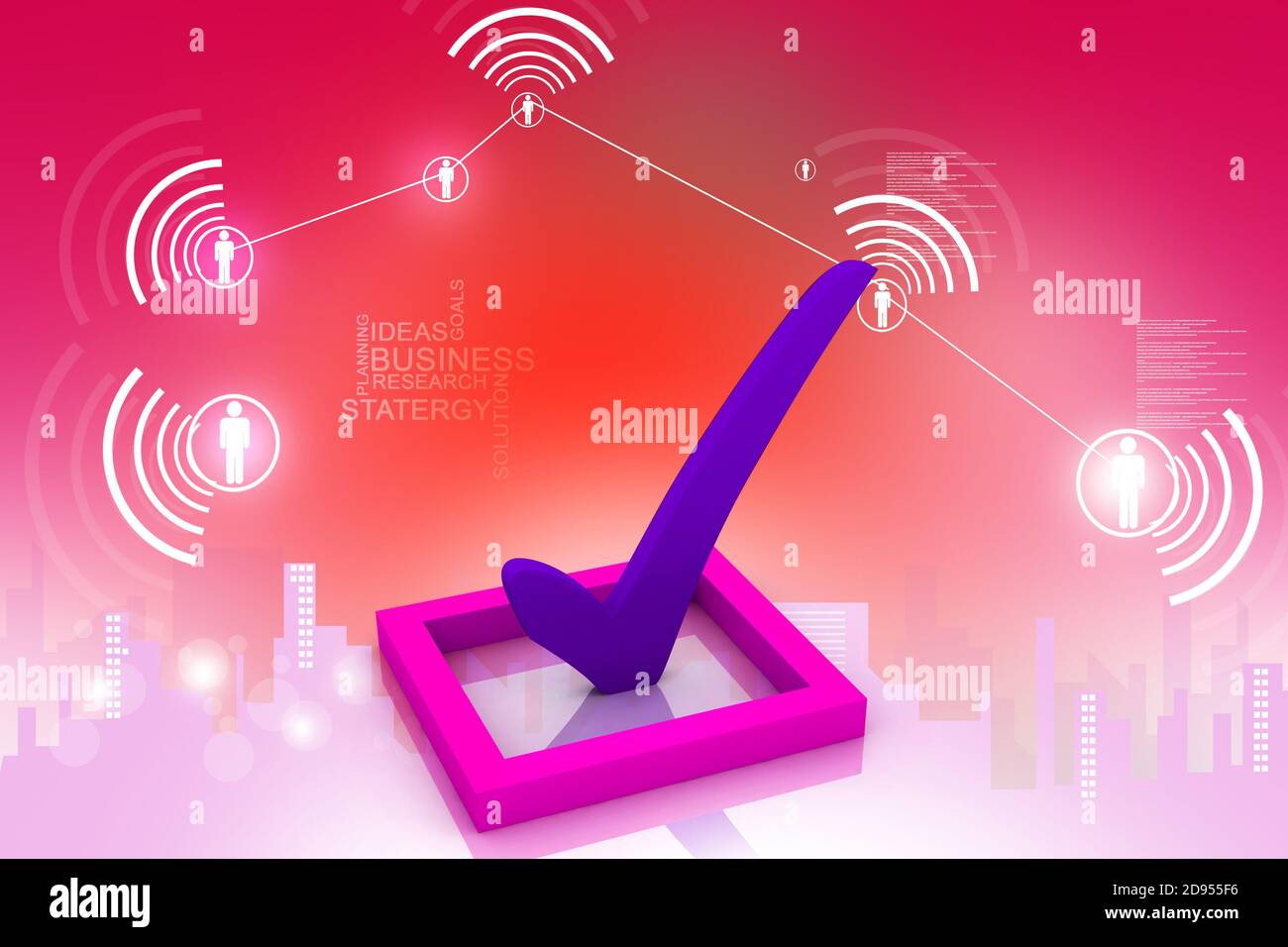 3d Multi Use Check Box With Check Stock Photo - Alamy