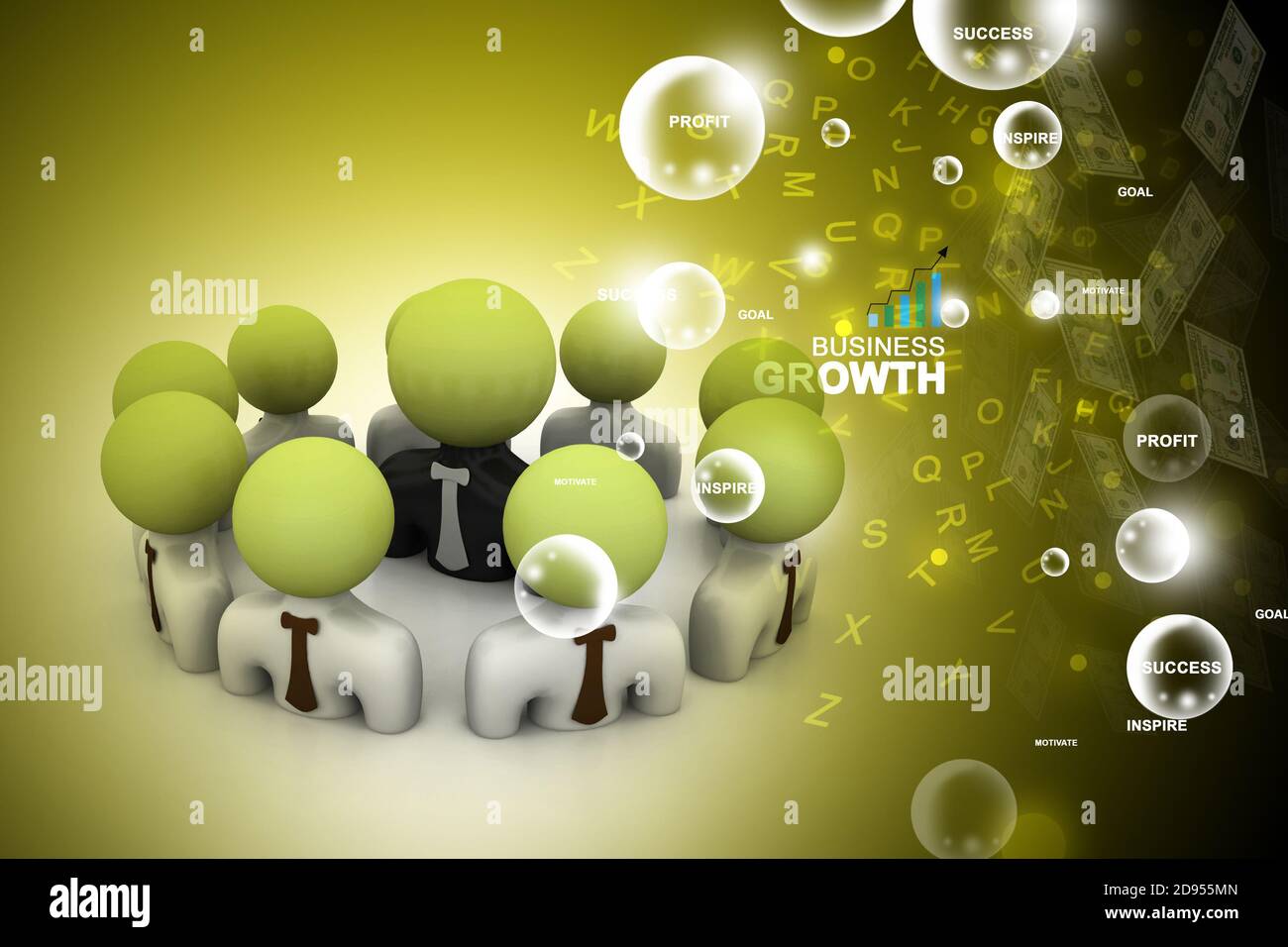 Business group with leader Stock Photo - Alamy