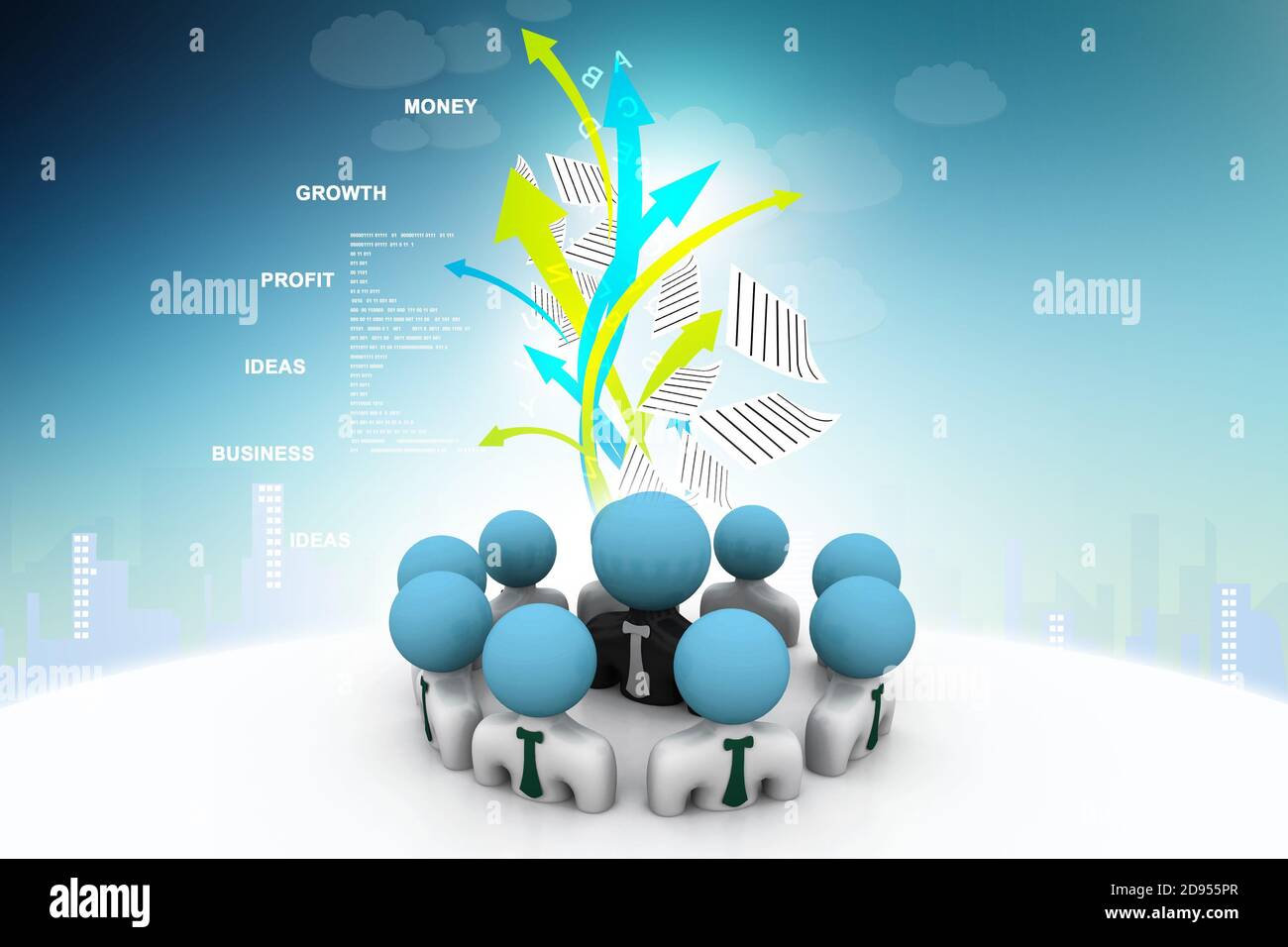 Business group with leader Stock Photo - Alamy