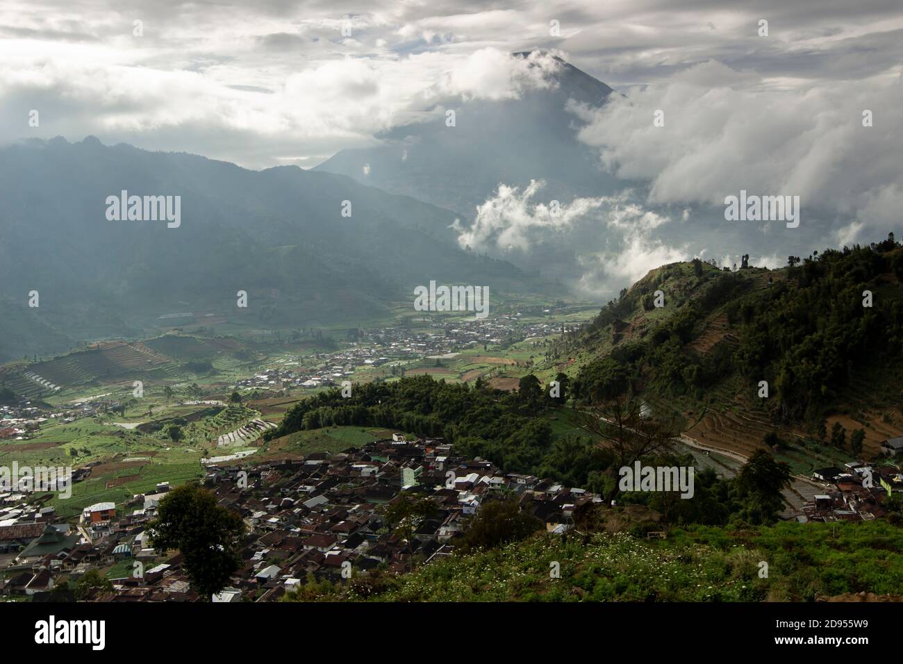 Dieng village landscape valley hi-res stock photography and images - Alamy