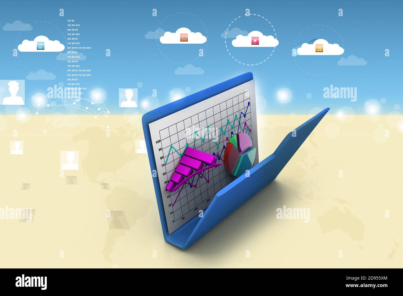 folder with diagram, chart, graph Stock Photo - Alamy