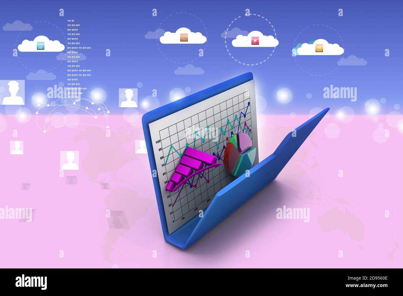 folder with diagram, chart, graph Stock Photo - Alamy