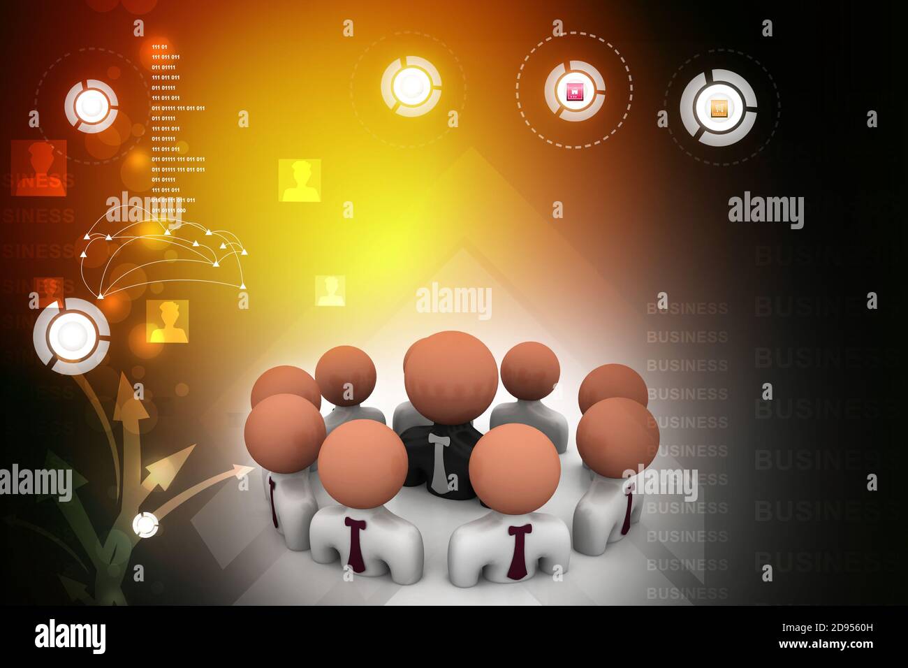 Business group with leader Stock Photo - Alamy