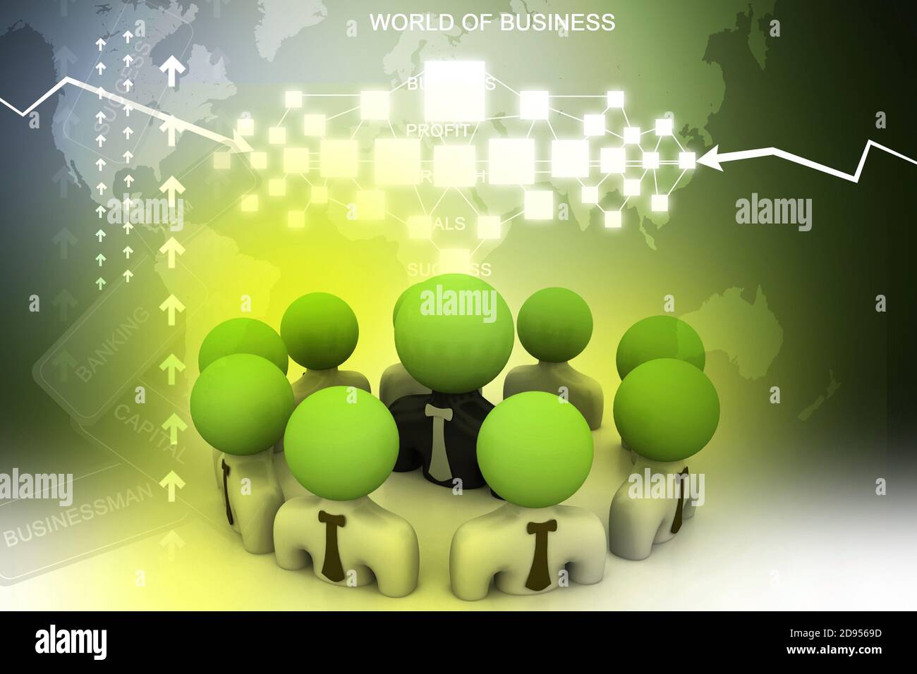 Business group with leader Stock Photo - Alamy
