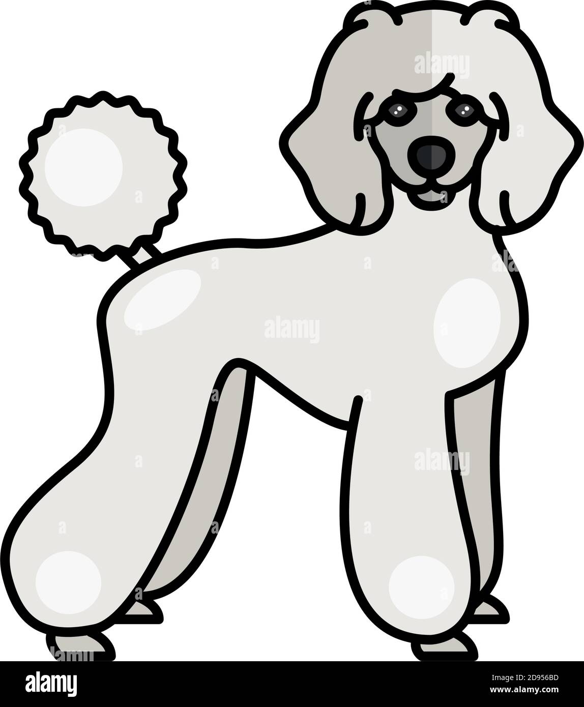 poodle dog pet mascot breed character vector illustration design Stock ...