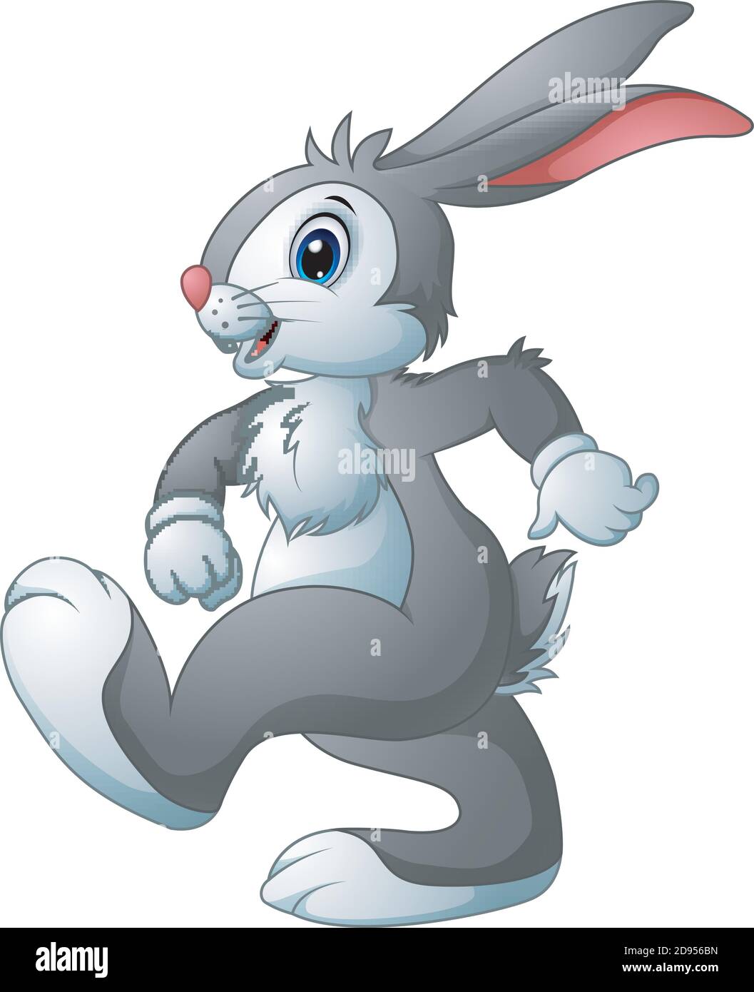 Vector illustration of Funny rabbit cartoon Stock Vector Image & Art ...