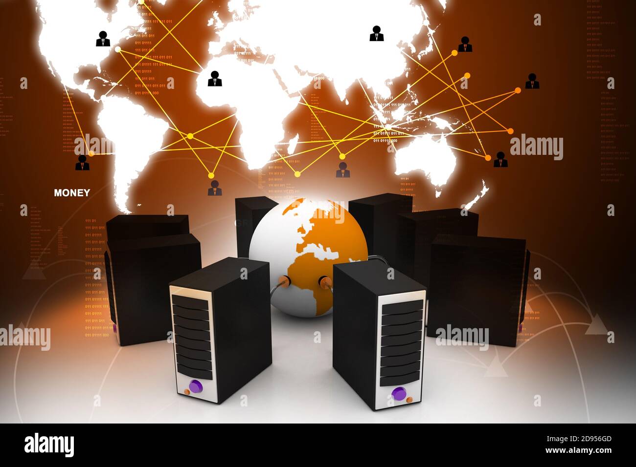 Global computer network Stock Photo - Alamy