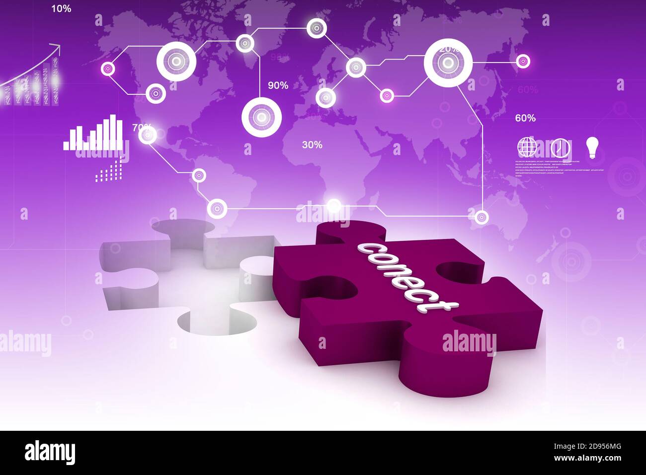 3d multi use connect puzzle Stock Photo - Alamy