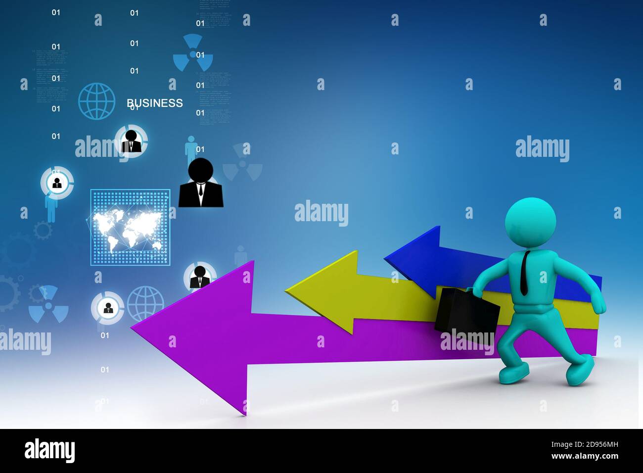 Movement direction to success Stock Photo - Alamy