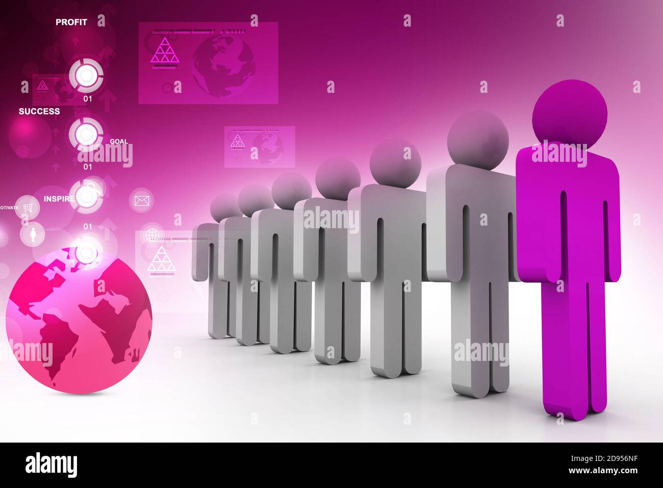 Concept of leader with business guys Stock Photo - Alamy