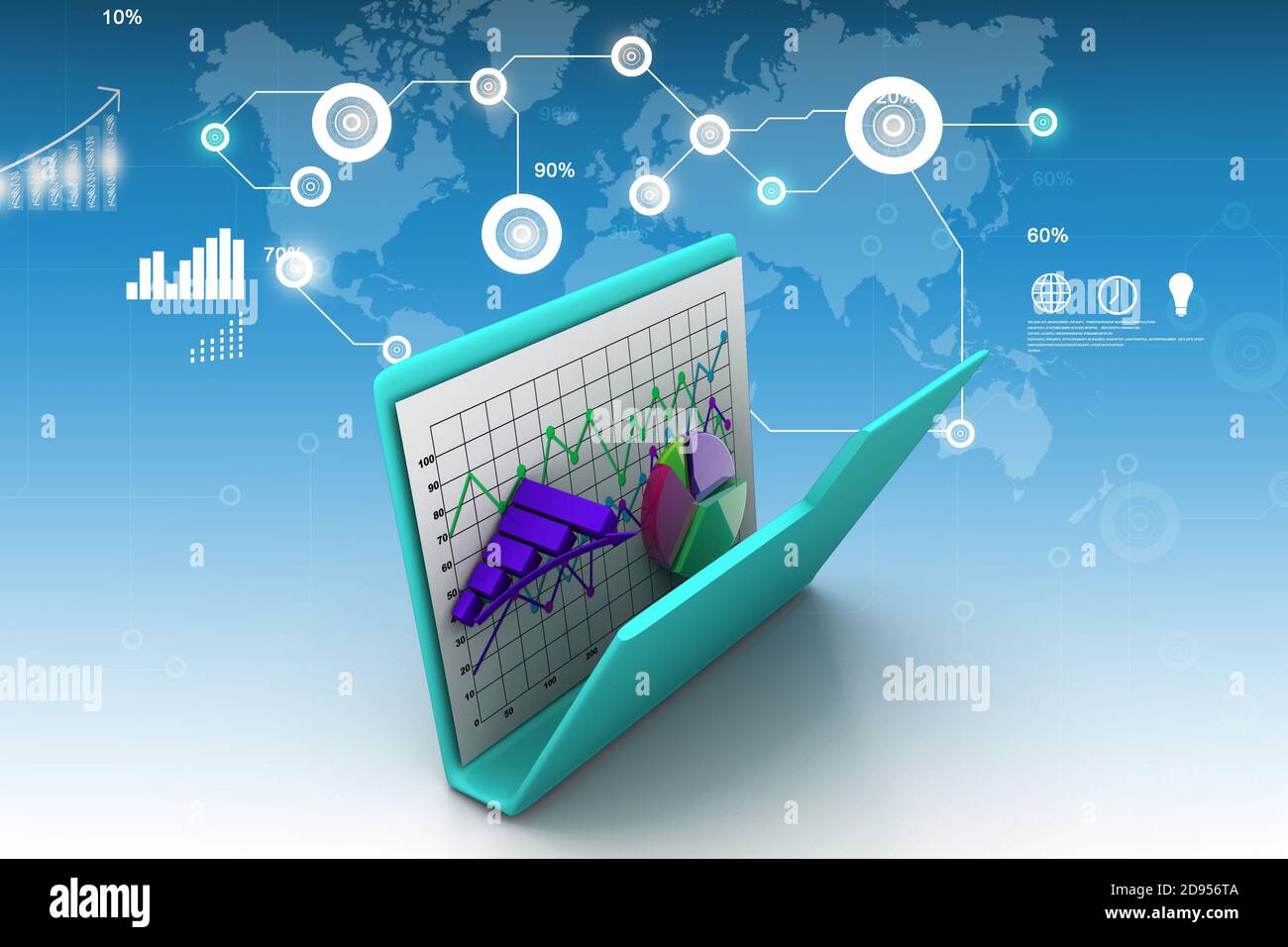 folder with diagram, chart, graph Stock Photo - Alamy
