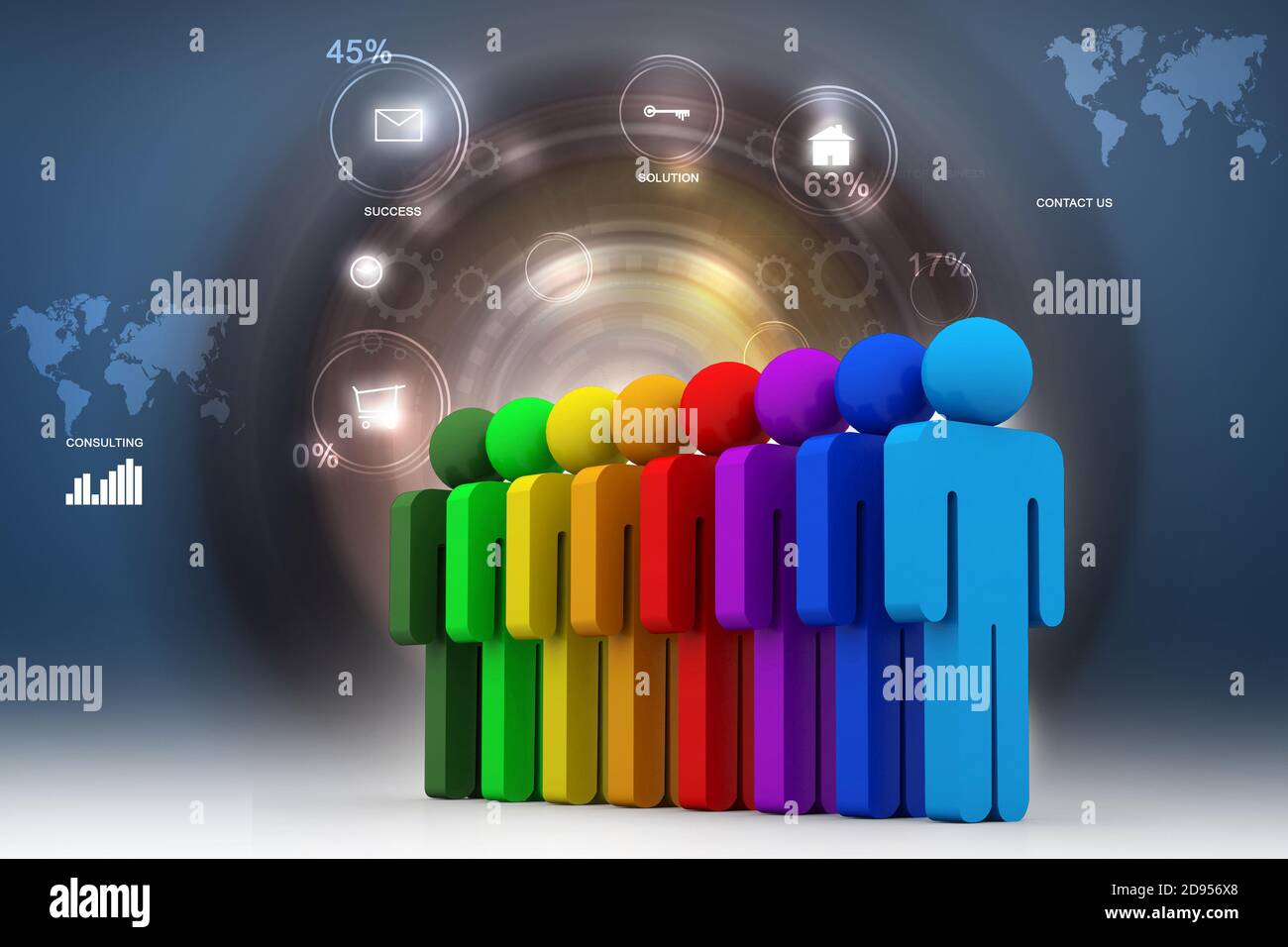 Group of people in line Stock Photo - Alamy