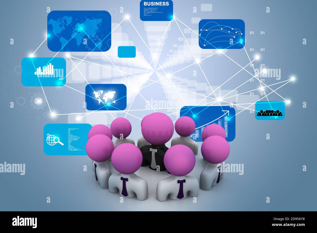 Business group with leader Stock Photo - Alamy