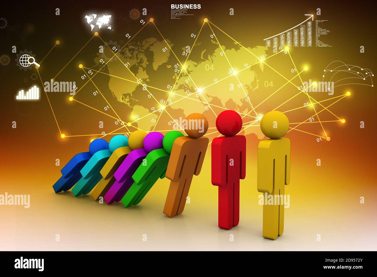 Concept of safety with strong leader Stock Photo - Alamy