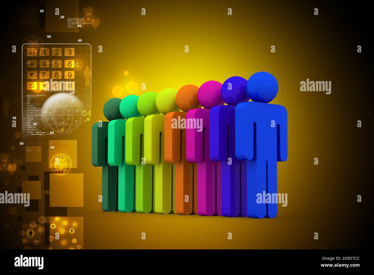 Group of people in line Stock Photo - Alamy