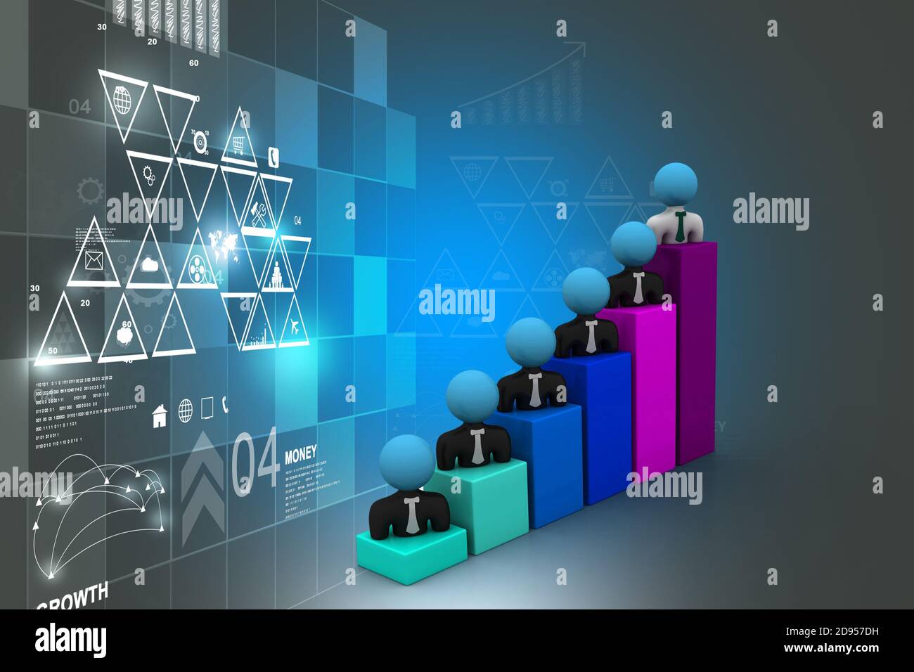 Business people, graph Stock Photo - Alamy