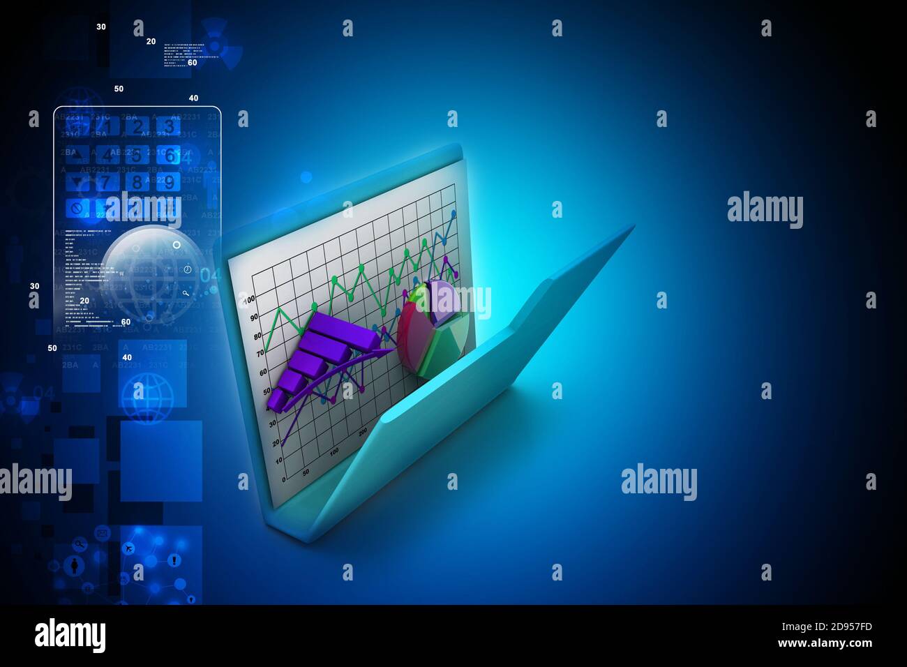 folder with diagram, chart, graph Stock Photo - Alamy