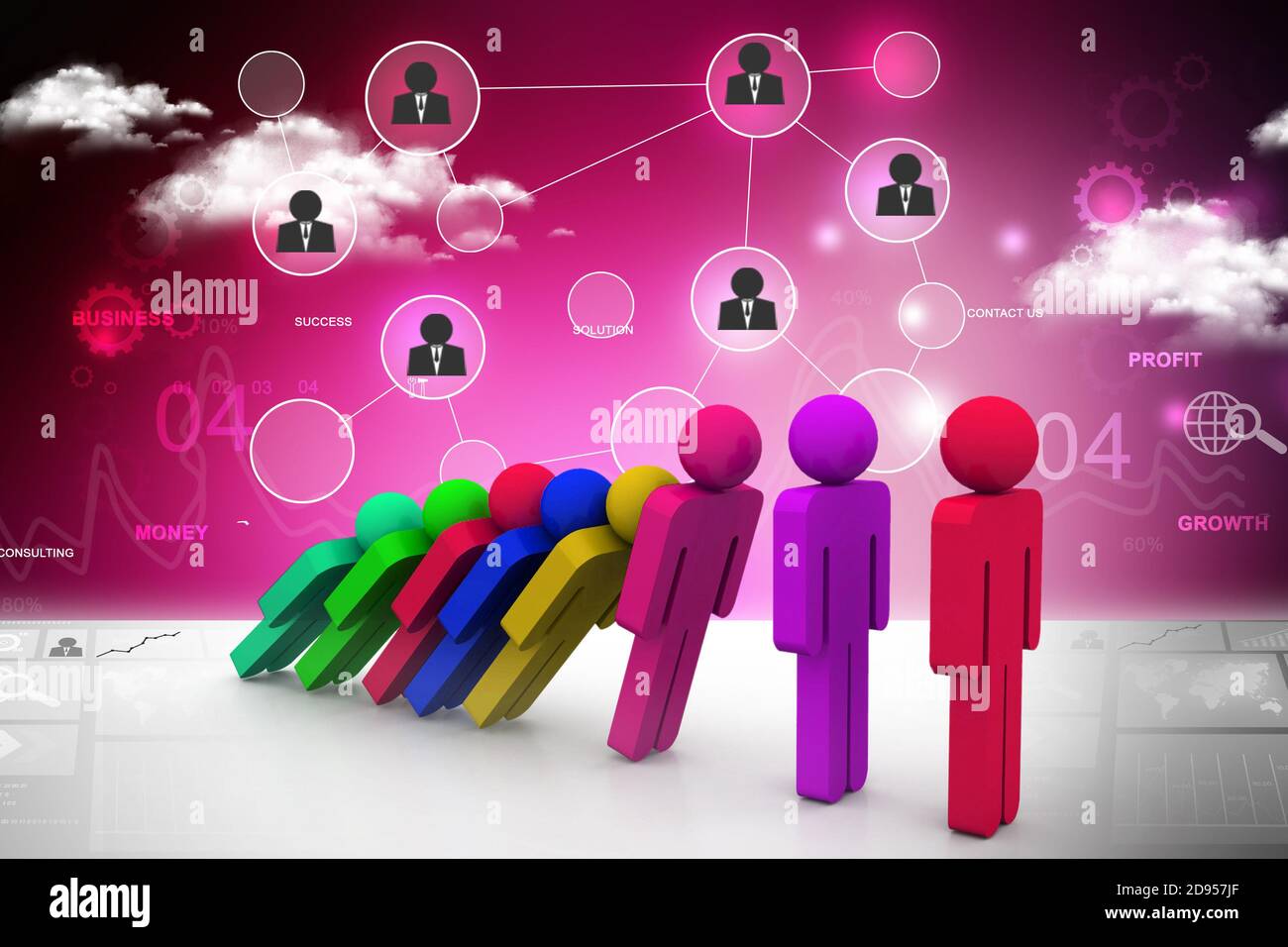 Concept of safety with strong leader Stock Photo - Alamy