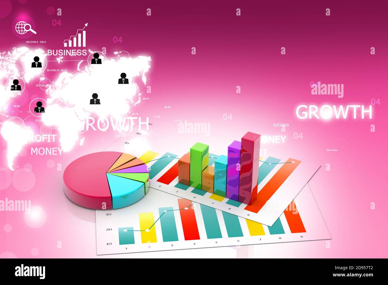 Business graph with chart Stock Photo - Alamy