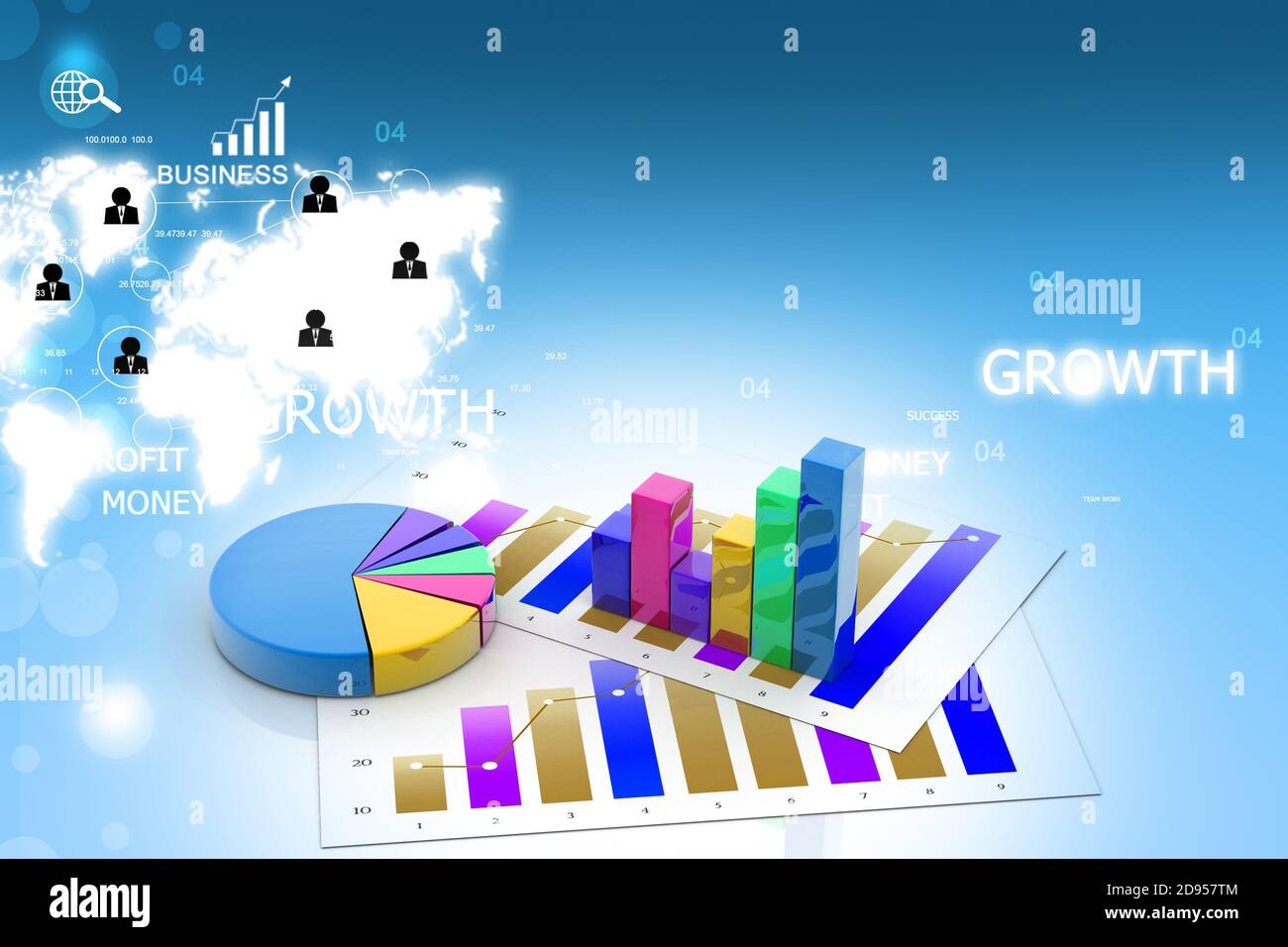 Business graph with chart Stock Photo - Alamy
