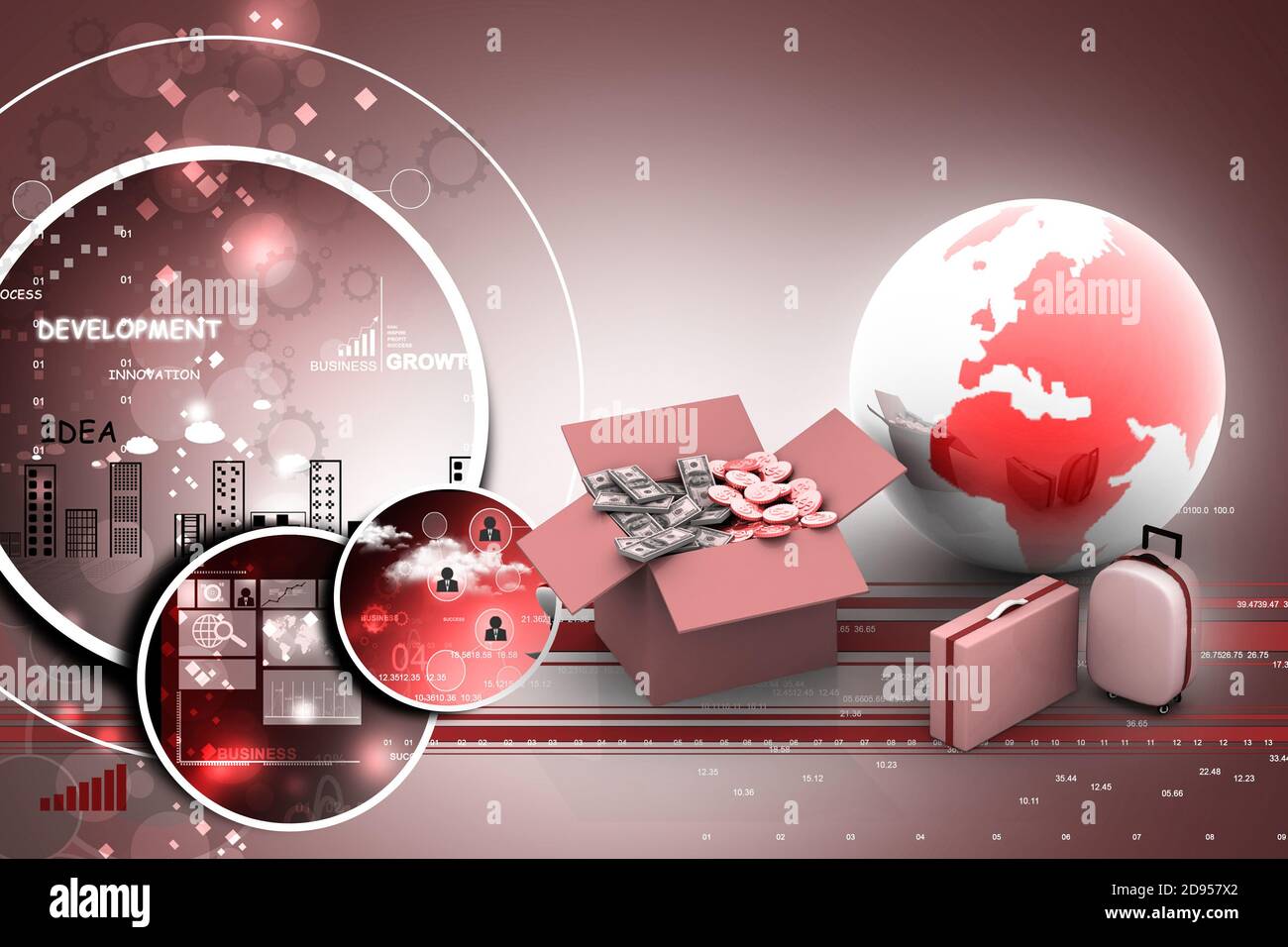 Globe money box hi-res stock photography and images - Alamy