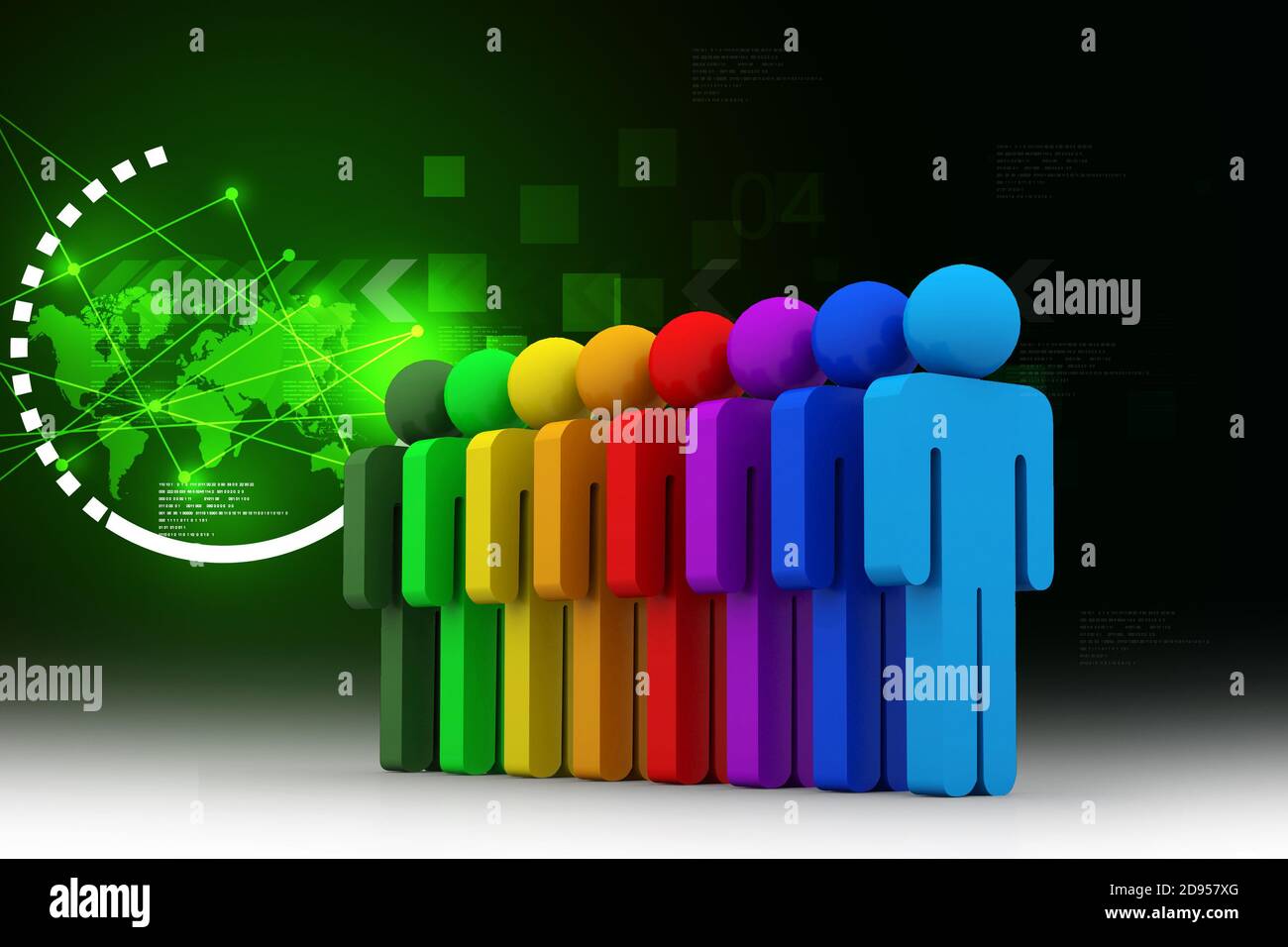 Group of people in line Stock Photo - Alamy