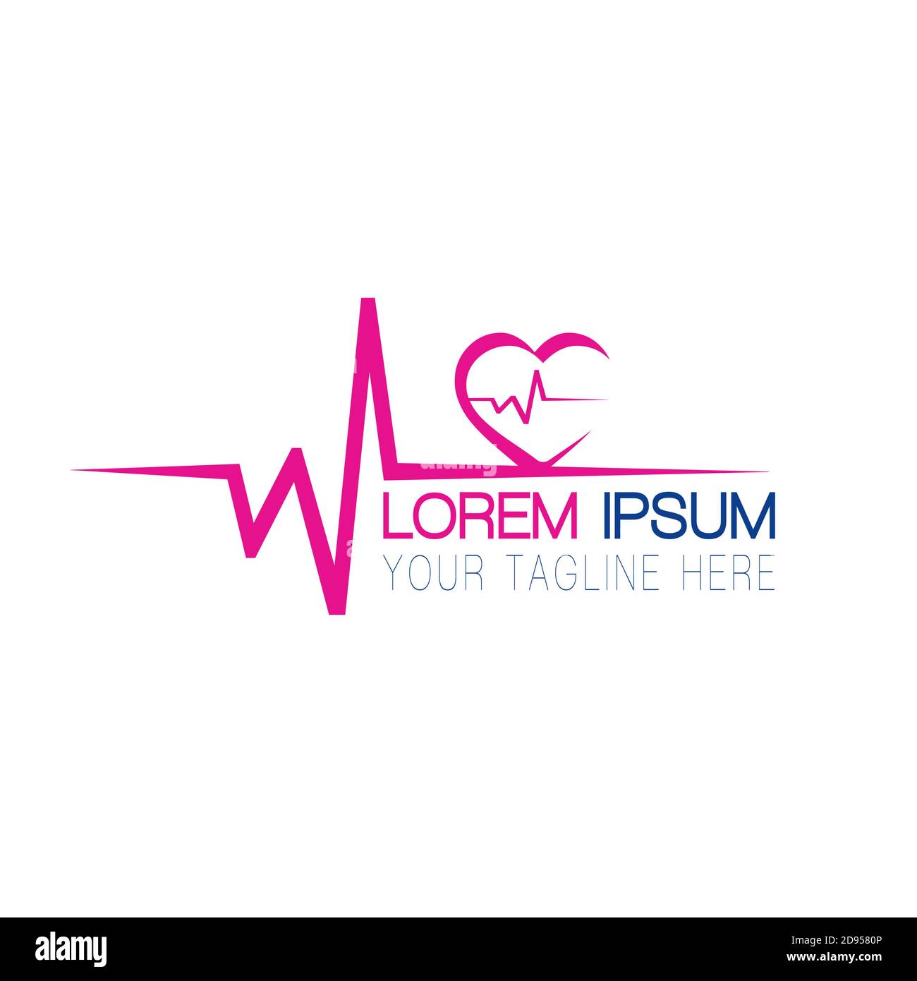 Cardiology illustration vector logo design health care and medical ...