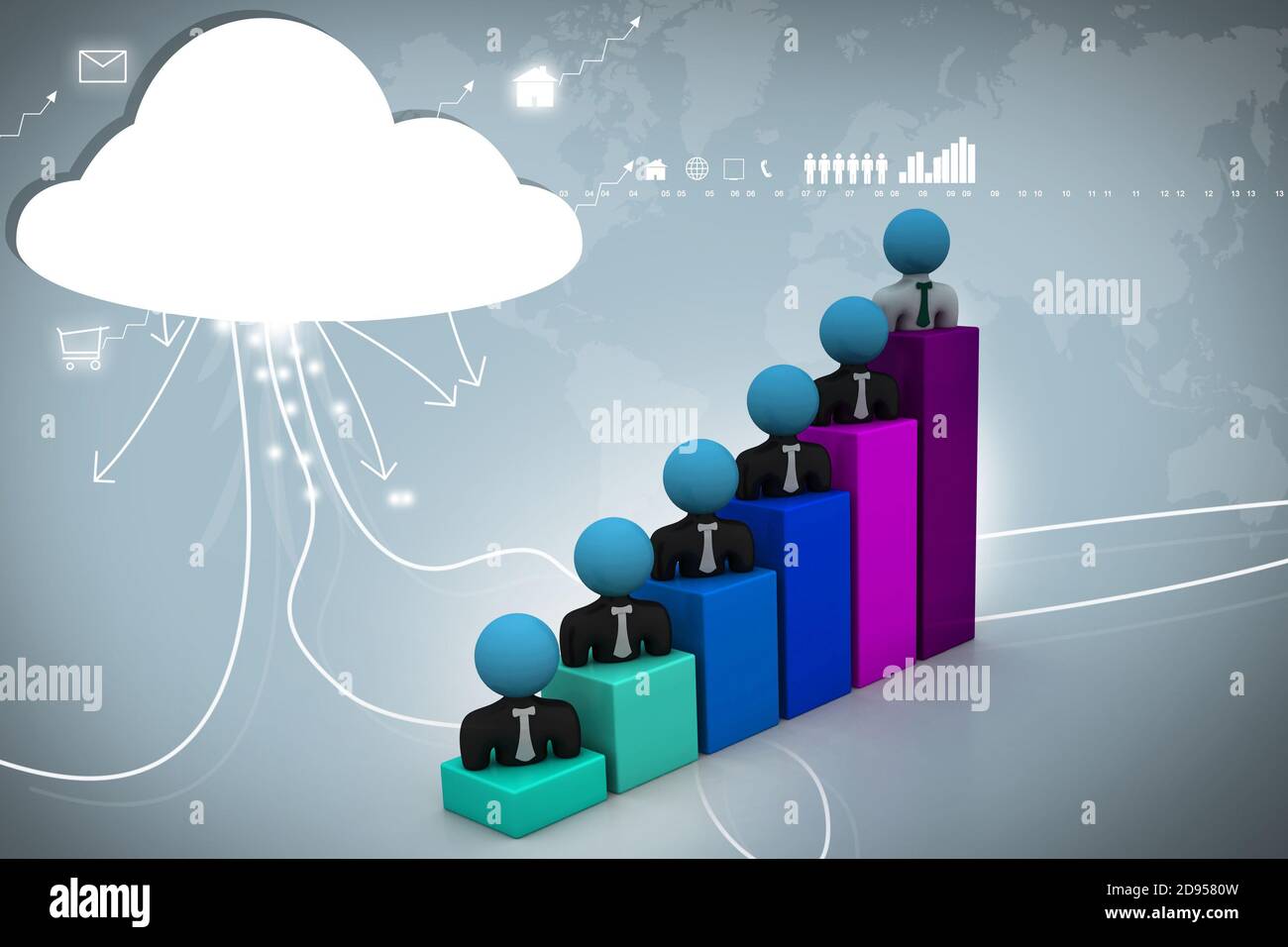 Business people, graph Stock Photo - Alamy