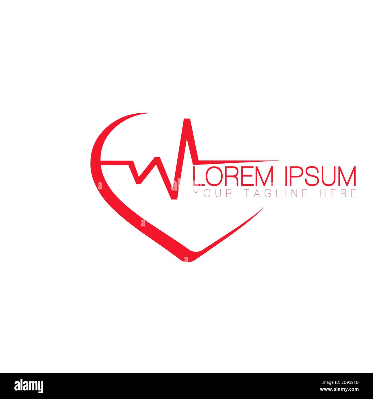 Cardiology illustration vector logo design health care and medical ...