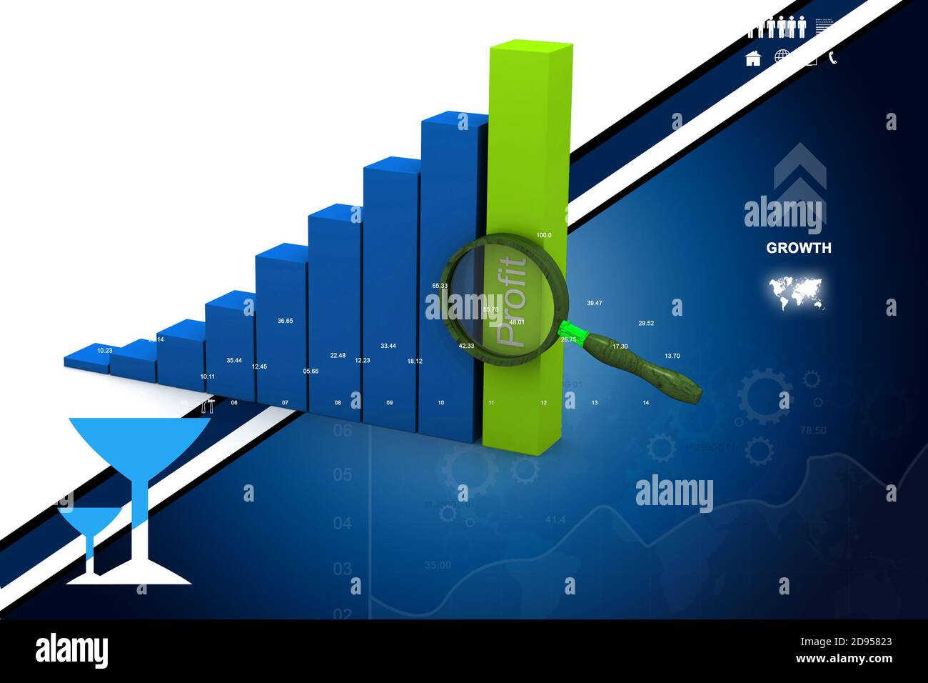 Business graph analyzing Stock Photo - Alamy