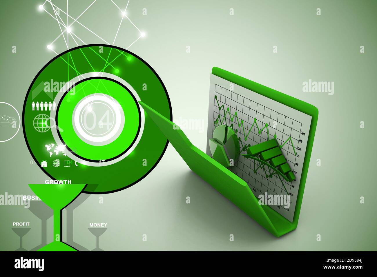 folder with diagram, chart, graph Stock Photo - Alamy