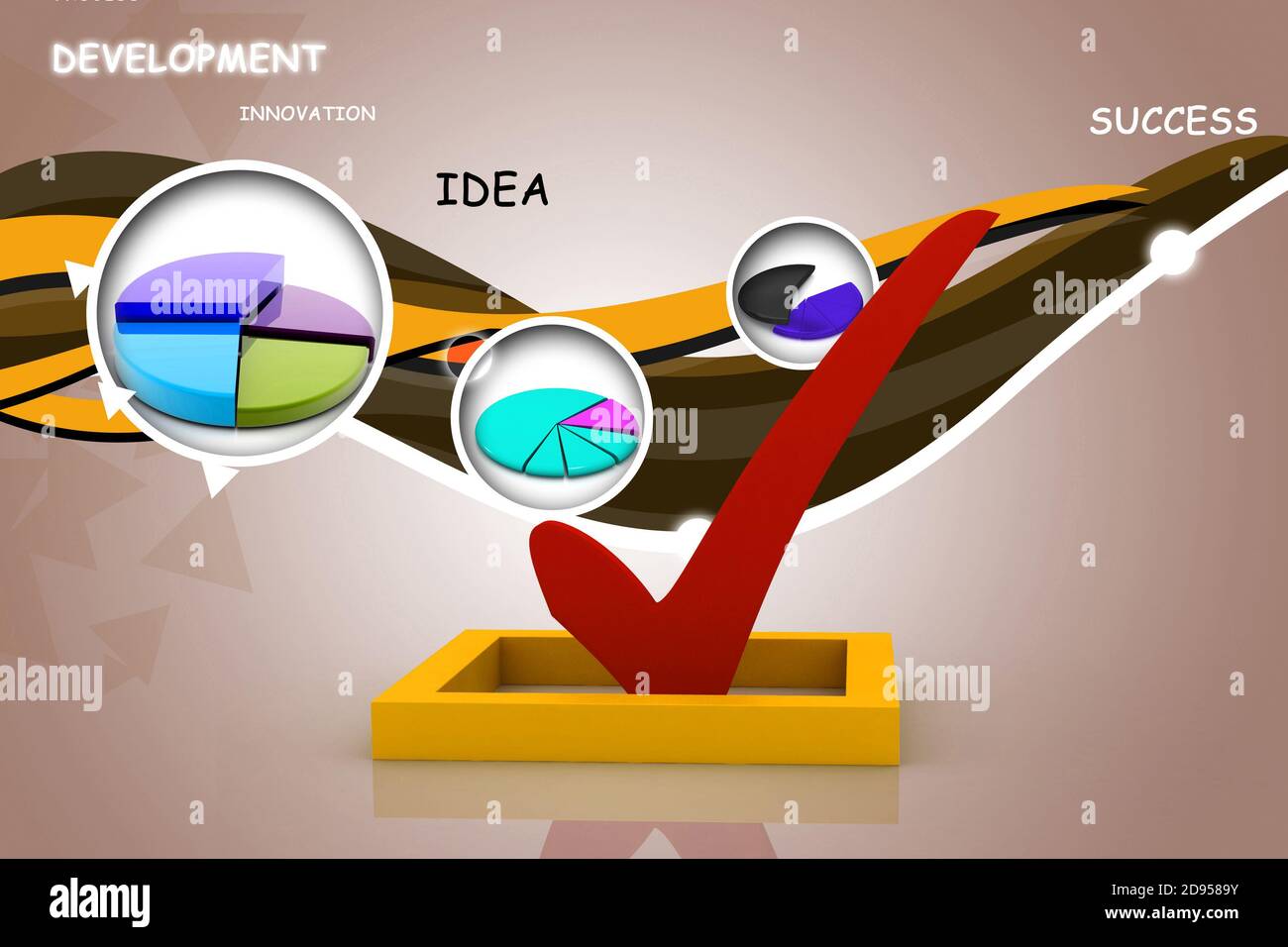 3d multi use check box with check Stock Photo - Alamy