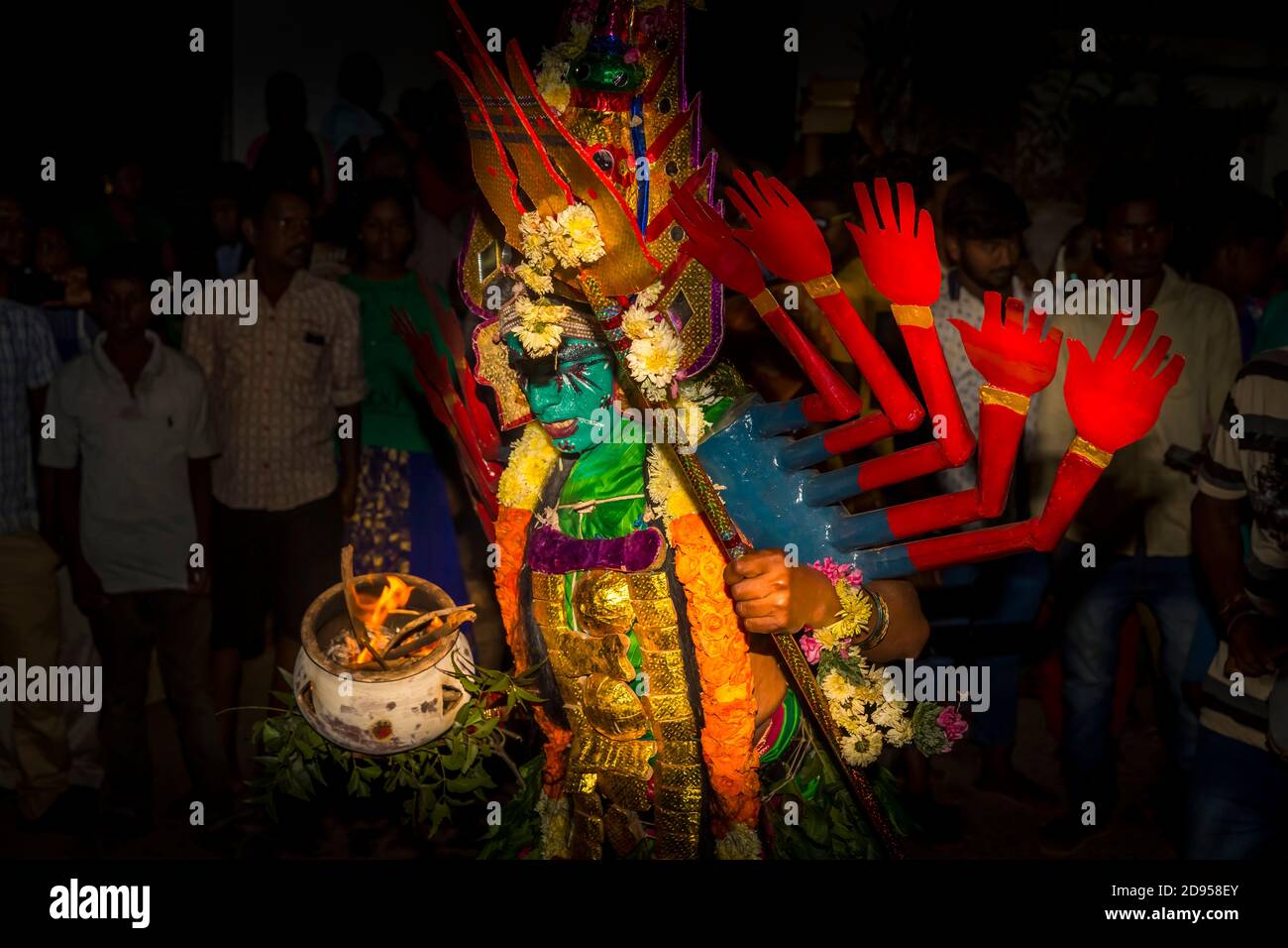 PUDUCHERRY, INDIA - DECEMBER Circa, 2019. Religious hindu holiday ...