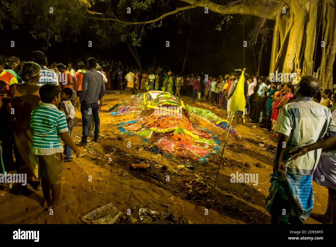 PUDUCHERRY, INDIA - DECEMBER Circa, 2019. Religious hindu holiday ...