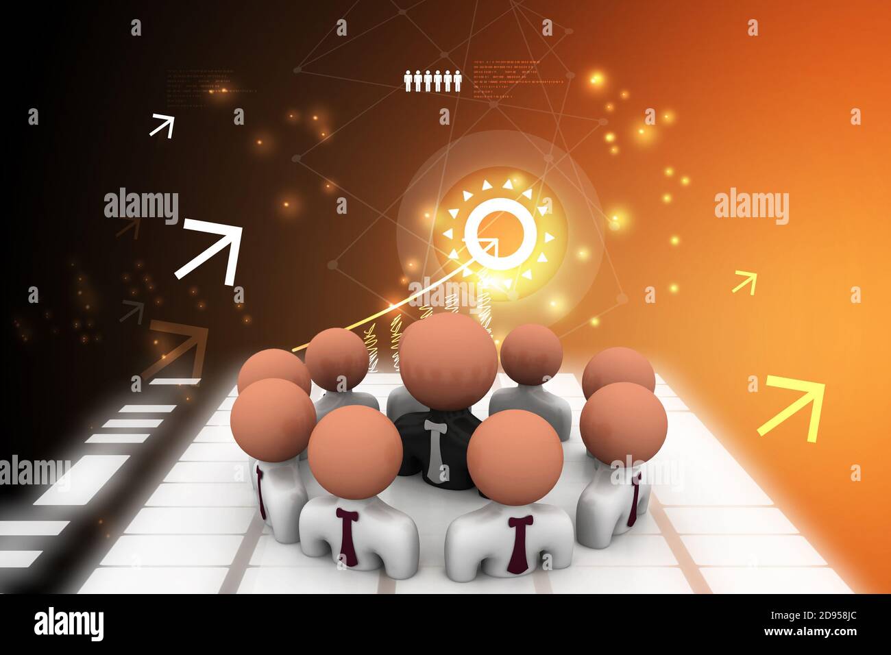 Business group with leader Stock Photo - Alamy