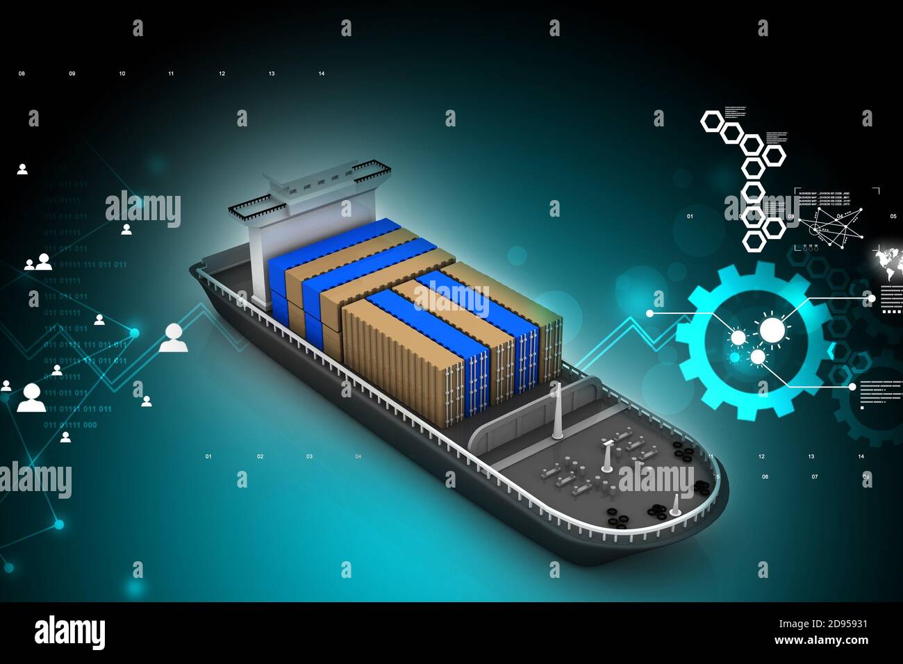 3d cargo ship Stock Photo - Alamy