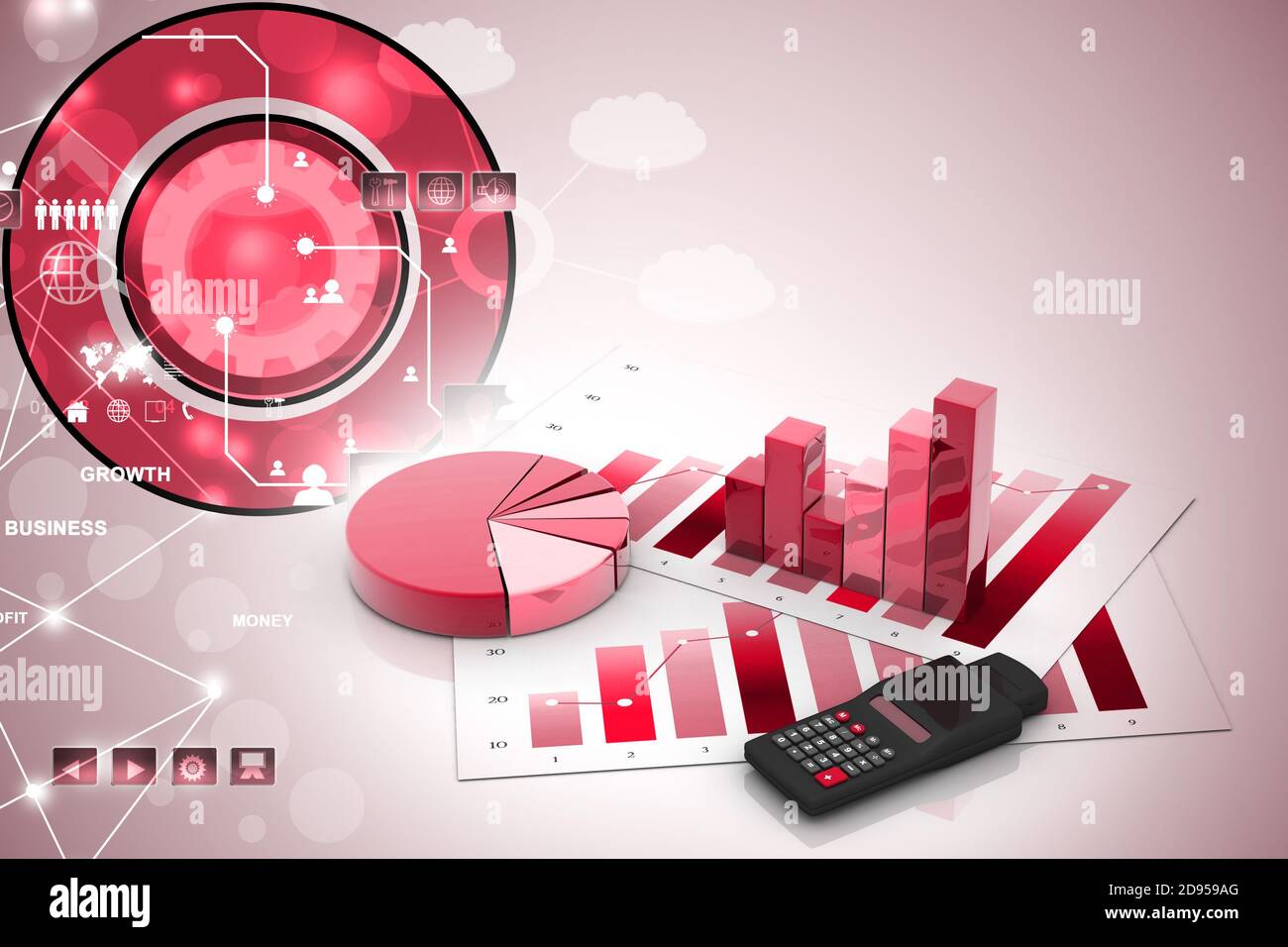 Business graph with chart Stock Photo - Alamy