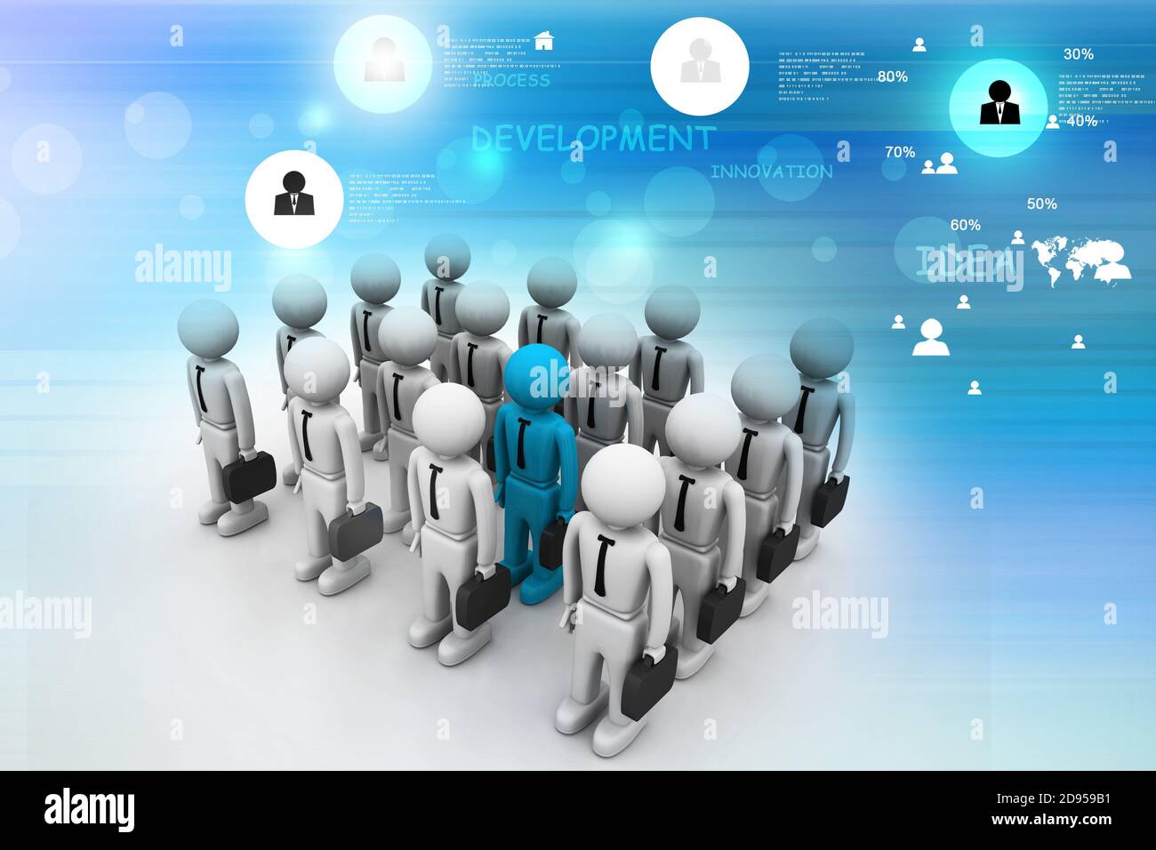 Strong team with leader Stock Photo - Alamy
