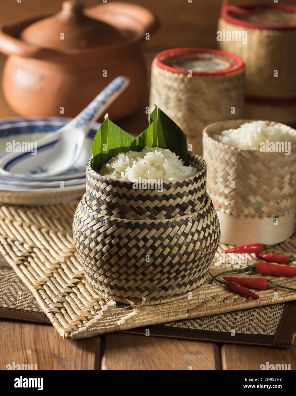 Sticky rice. Laos, Thailand South East Asia Food Stock Photo - Alamy