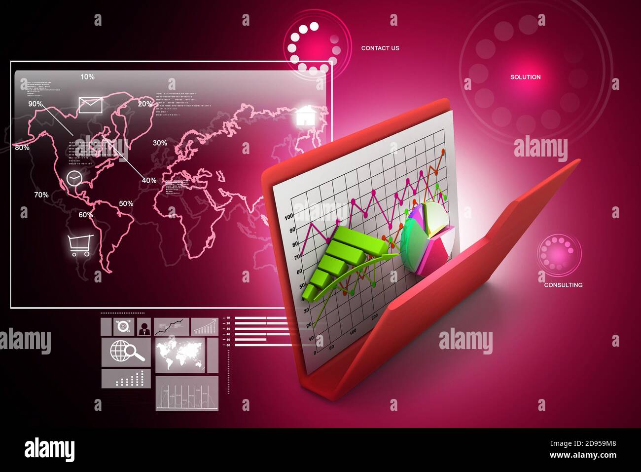 folder with diagram, chart, graph Stock Photo - Alamy