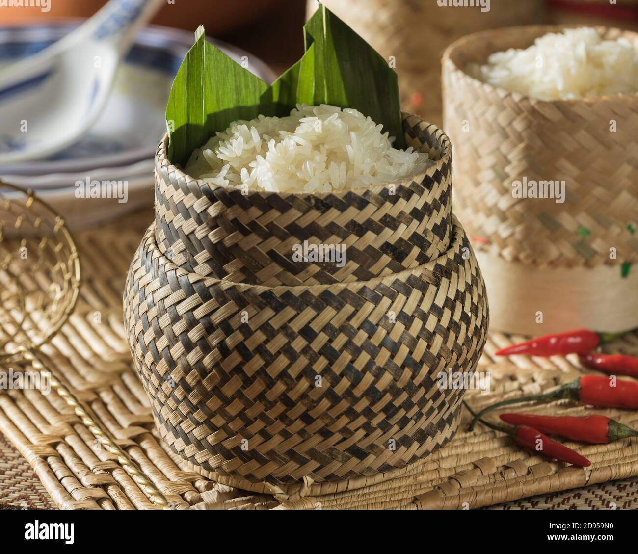 Sticky rice. Laos, Thailand South East Asia Food Stock Photo - Alamy
