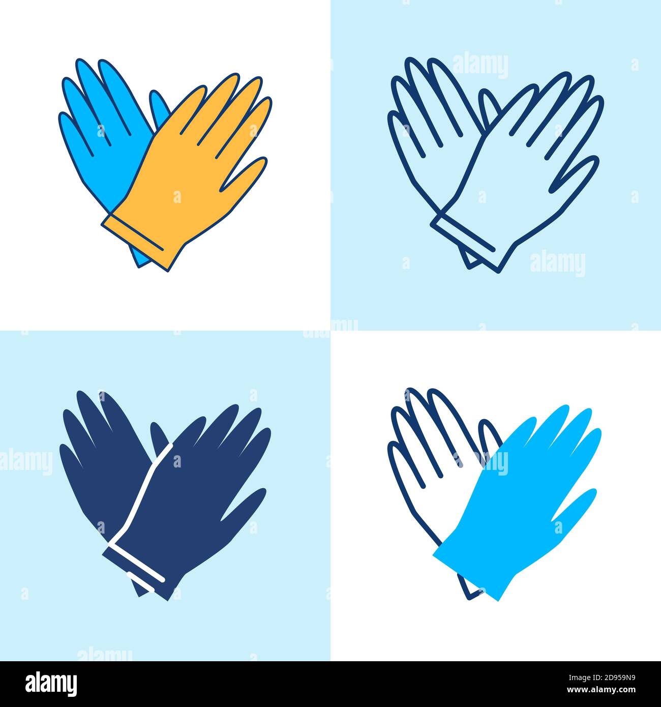 Pair safety gloves tool Stock Vector Images - Alamy