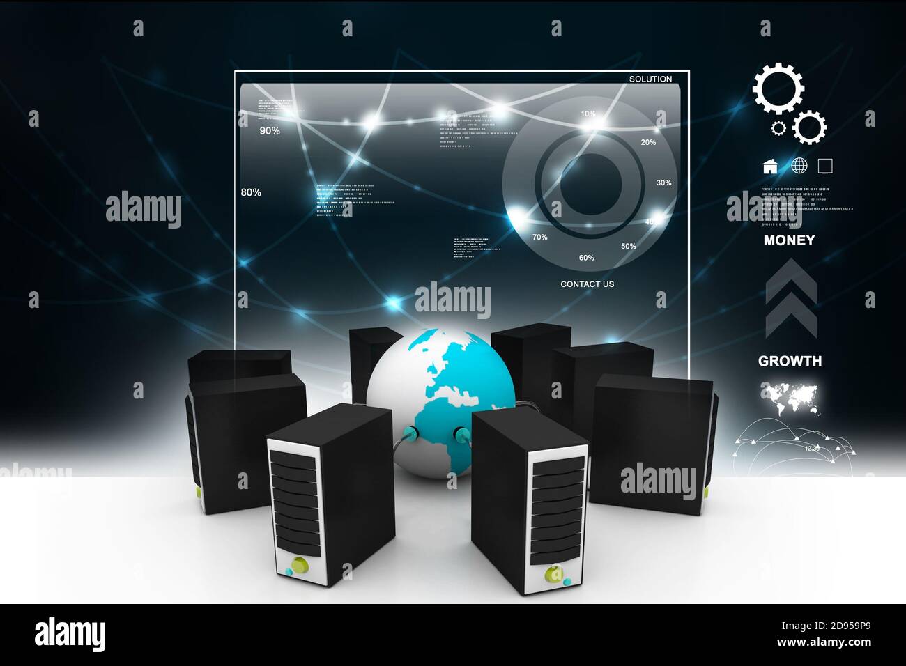 Global computer network Stock Photo - Alamy
