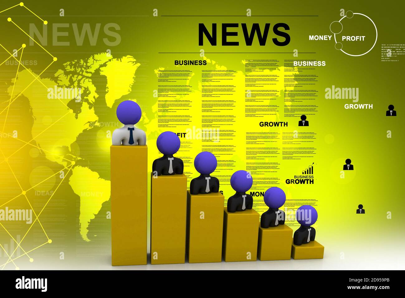 Business people, graph Stock Photo - Alamy