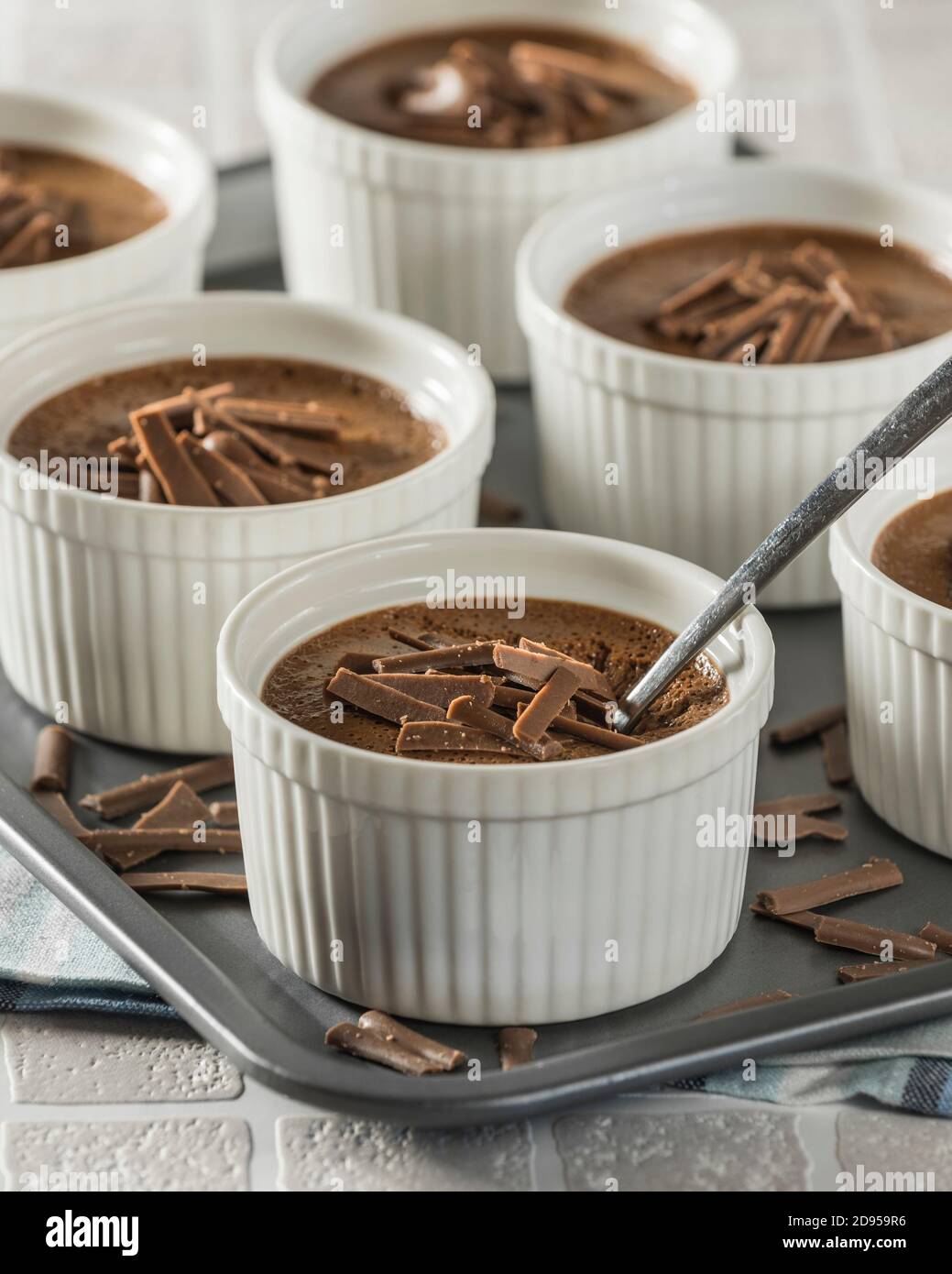 Pot of cream dessert hi-res stock photography and images - Alamy