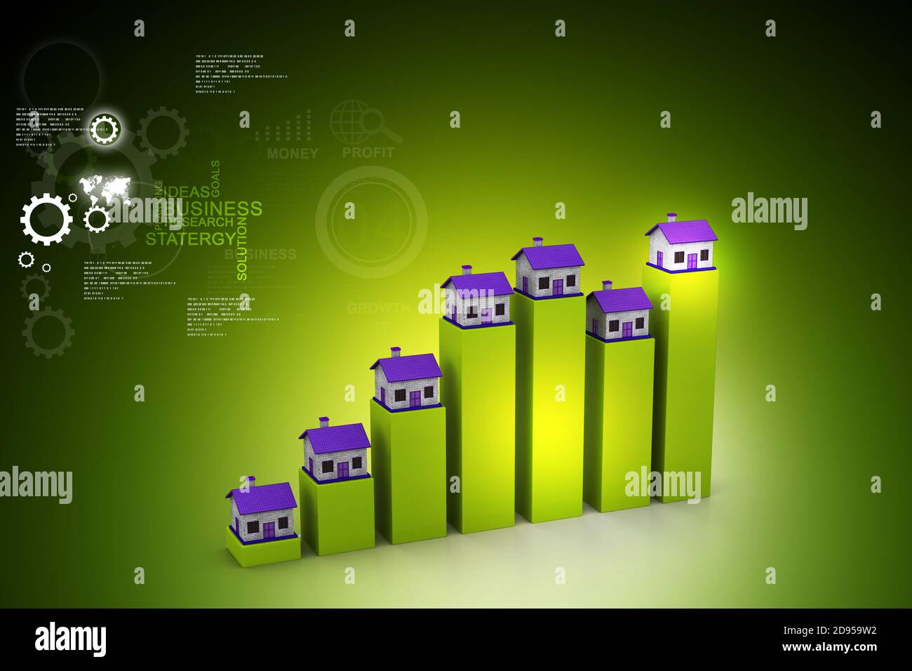 Graph of home sale Stock Photo - Alamy