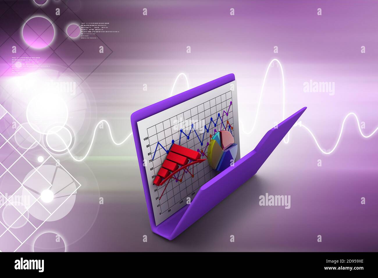 folder with diagram, chart, graph Stock Photo - Alamy