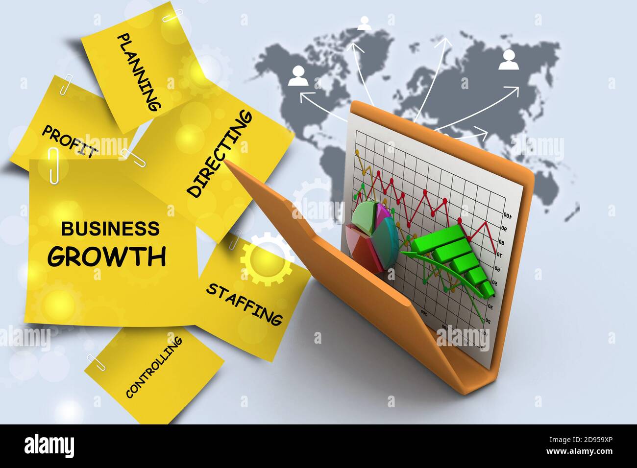 folder with diagram, chart, graph Stock Photo - Alamy