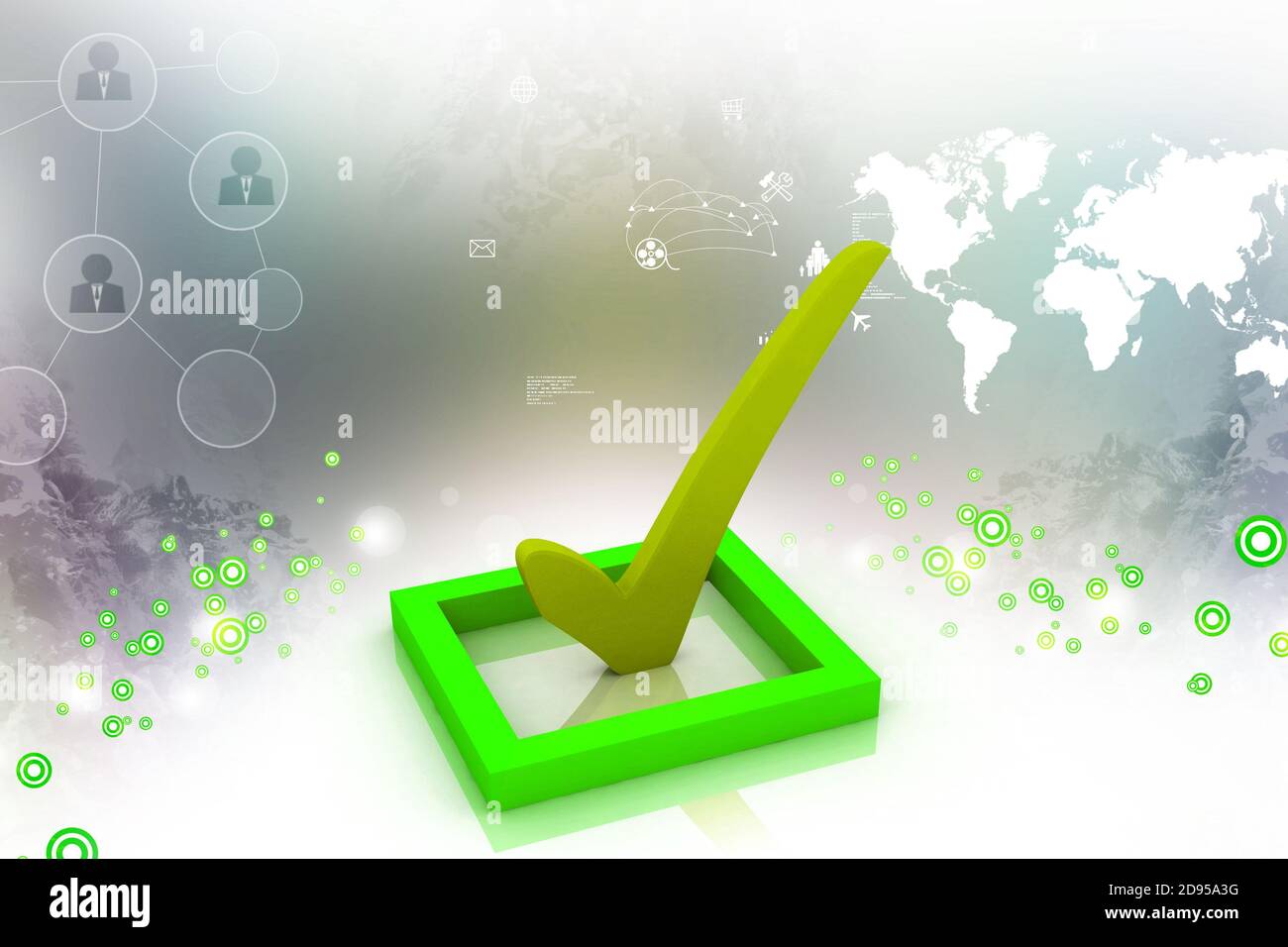 3d Multi Use Check Box With Check Stock Photo - Alamy