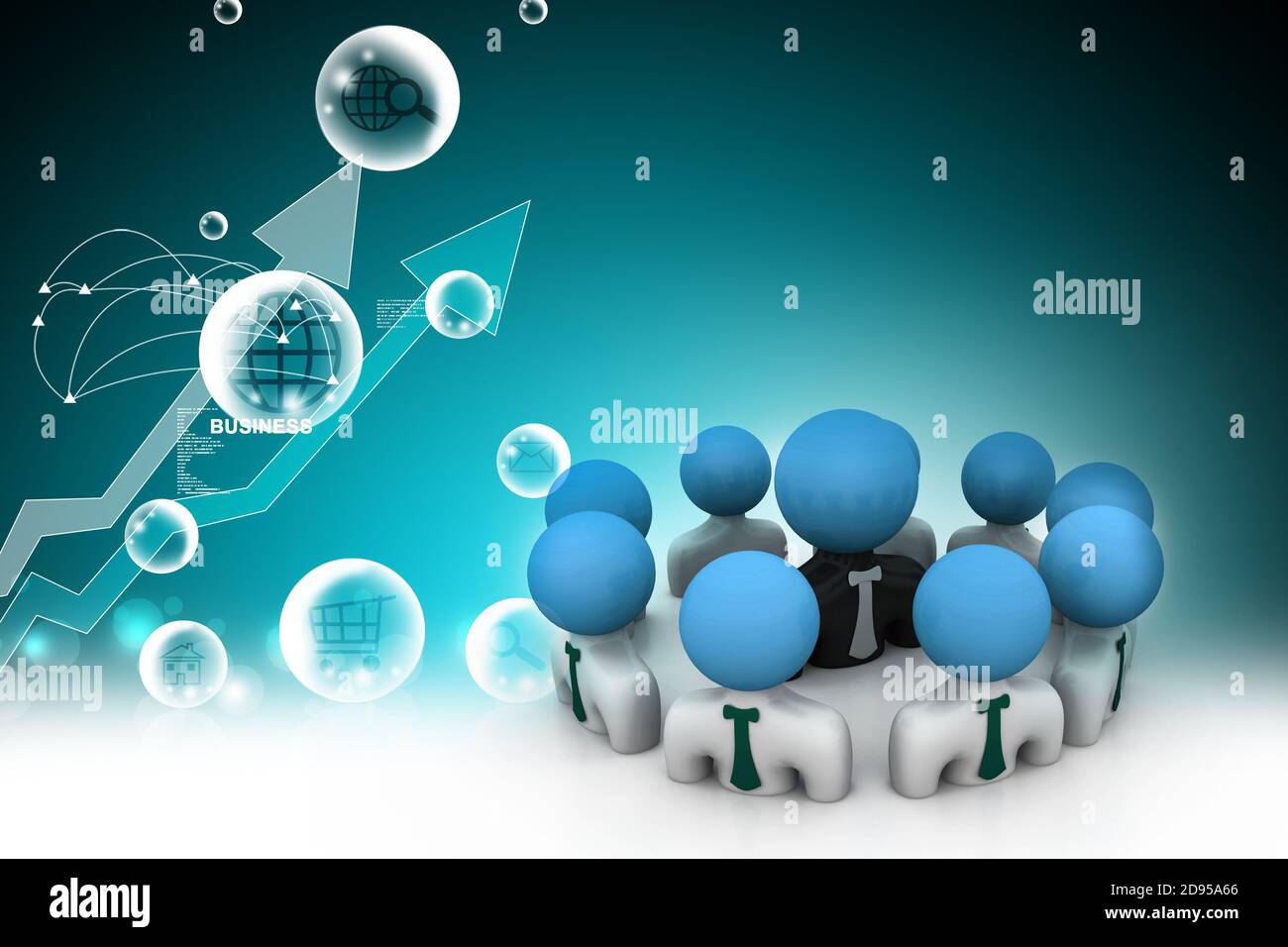 Business group with leader Stock Photo - Alamy